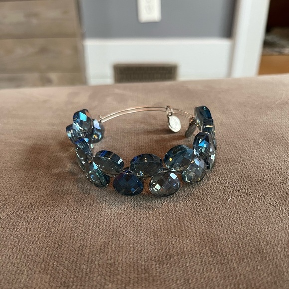 Alex and Ani | Jewelry | Alex And Ani Shades Of Blue Beaded Bangle Euc ...